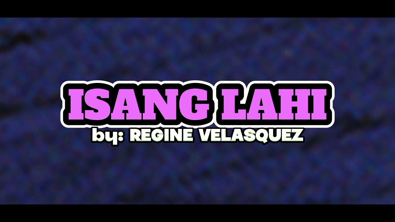 isang lahi minus one - YouTube