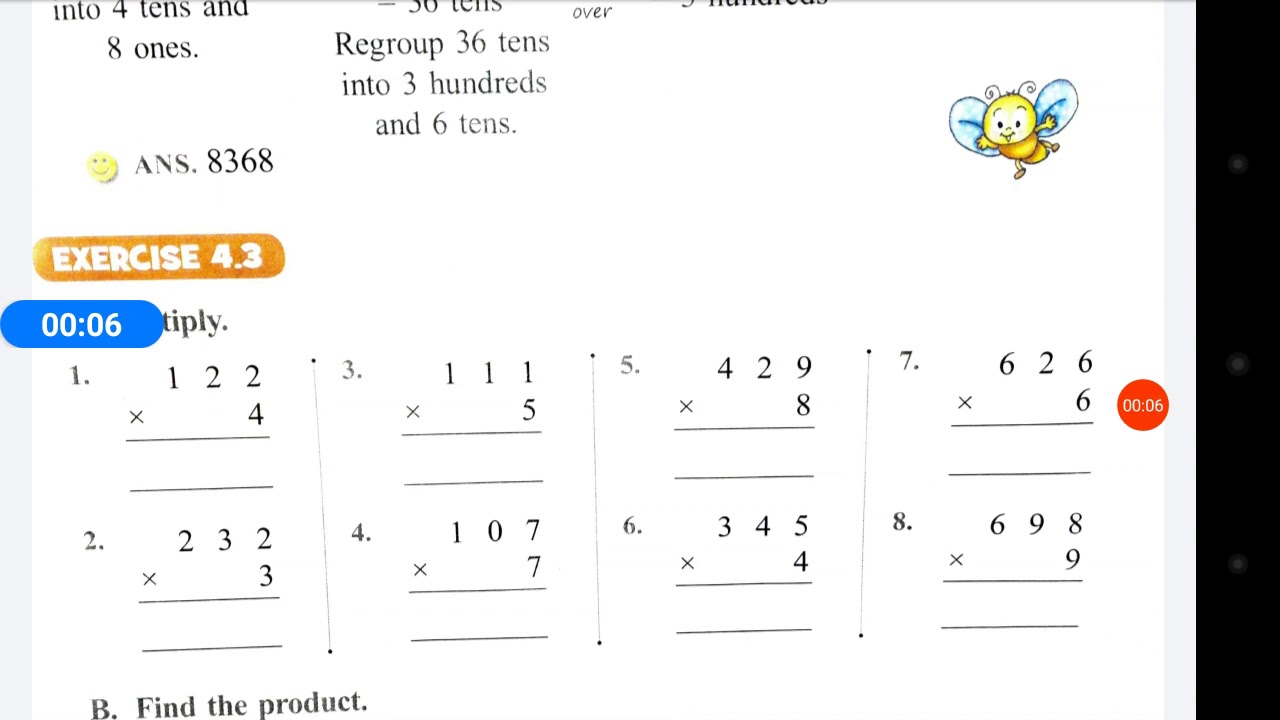 Class-3 || Maths || Multiplication || Ex-4.3 - YouTube