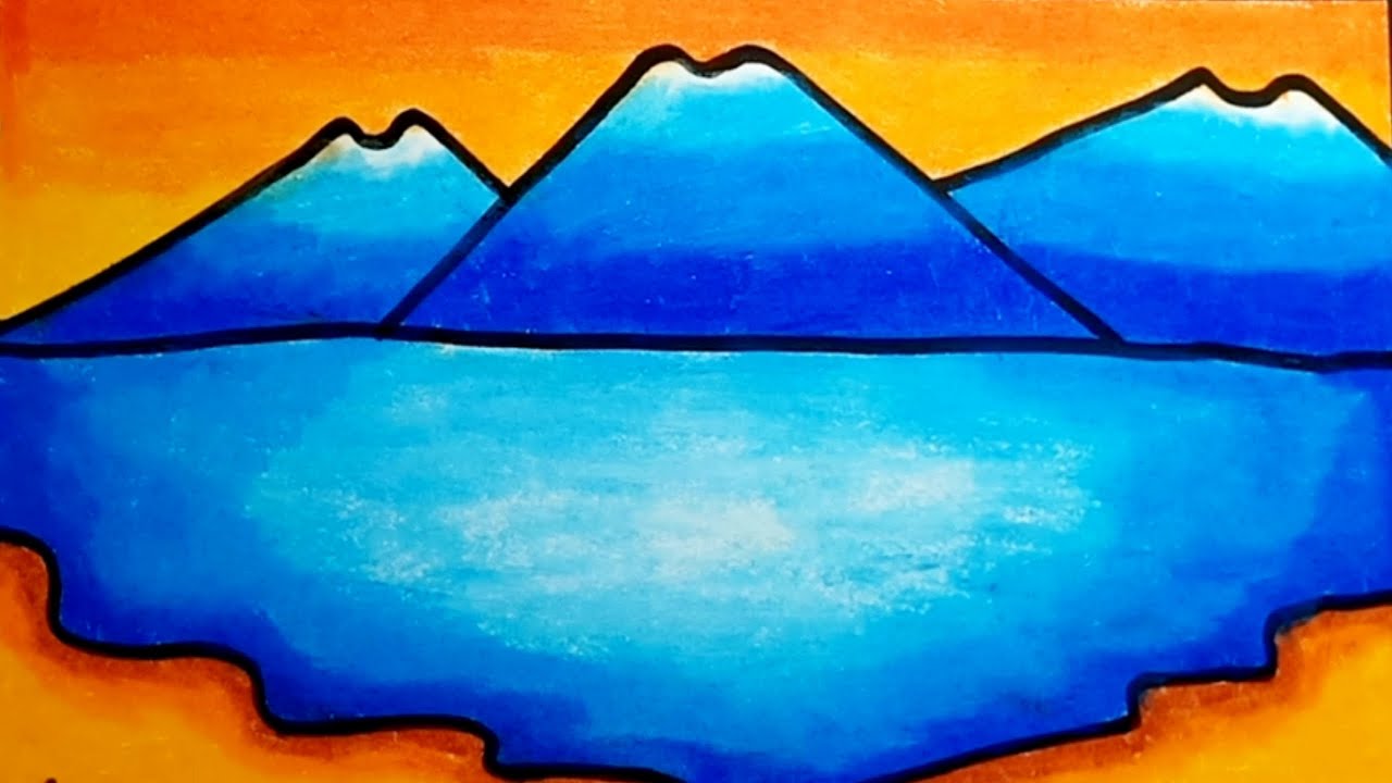 How To Draw a Sea Landscape Easy Step By Step | Drawing Sea Landscape ...