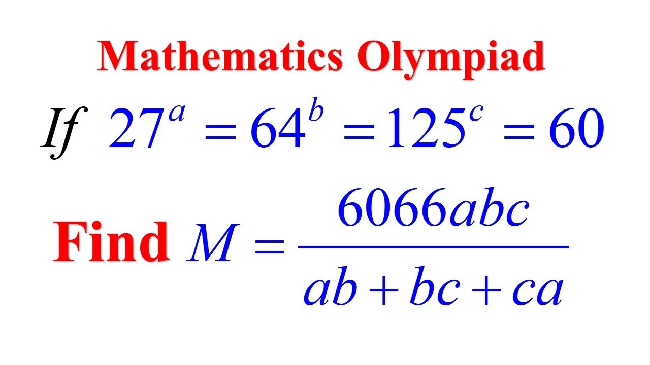 Korean Mathematics Olympiad | Math Olympiad Question - YouTube