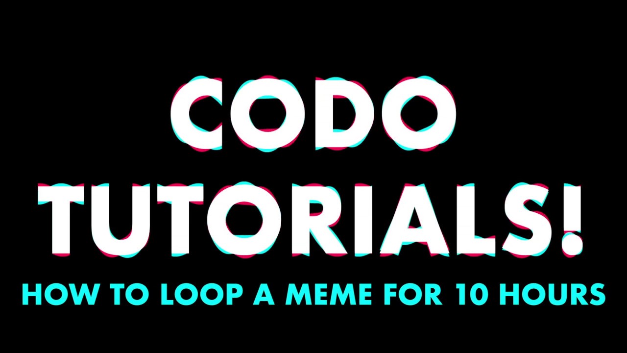 How To Loop A Meme For 10 Hours (ADOBE PREMIERE TUTORIAL 2018) - YouTube