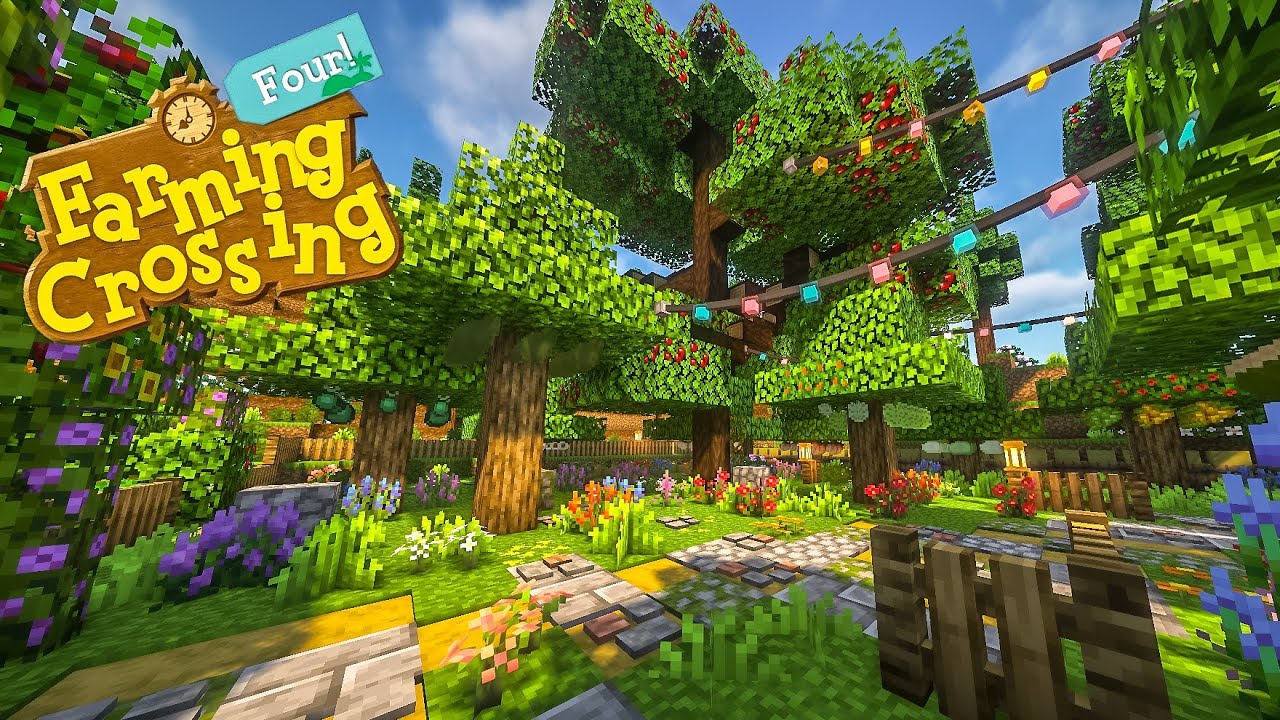 ทำสวนผลไม้กับโรงนาสุดน่ารัก Minecraft Farming Crossing4 Let's Play Ep ...