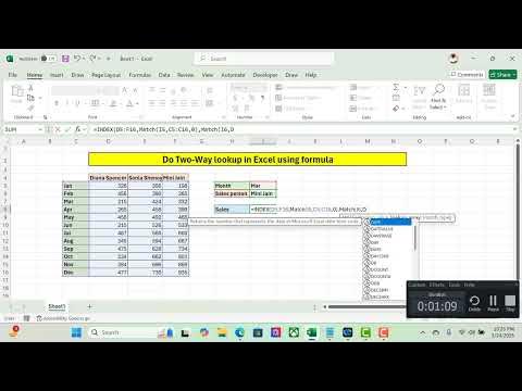 Do two-way lookup in Excel using formula - YouTube
