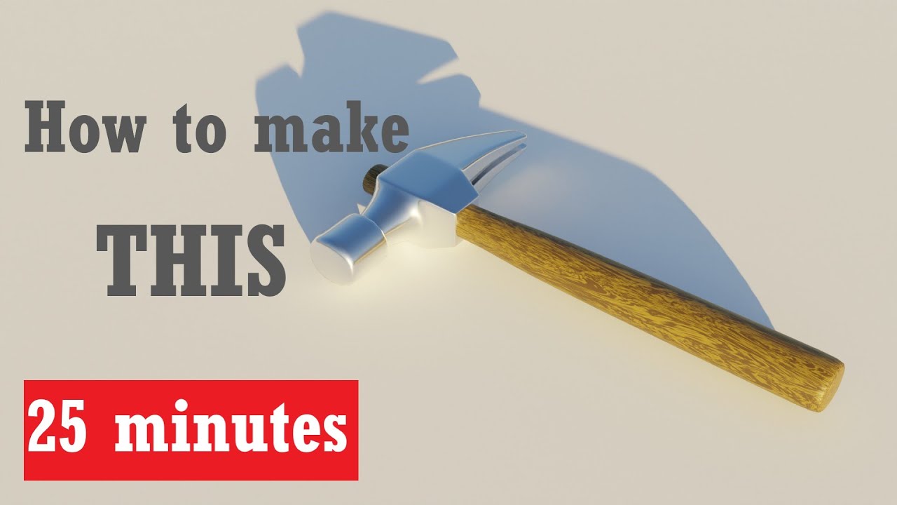 Blender 3D tutorial: How to make a hammer - YouTube