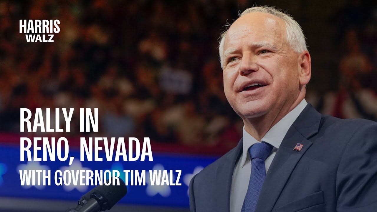 Governor Tim Walz Rally Speech from Reno, NV - YouTube