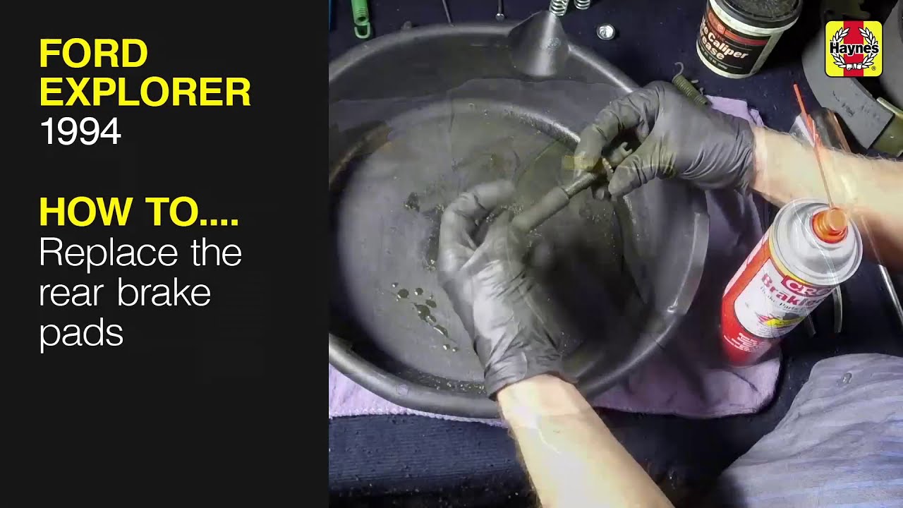 How to Replace the rear brake pads on the Ford Explorer 1994 - YouTube
