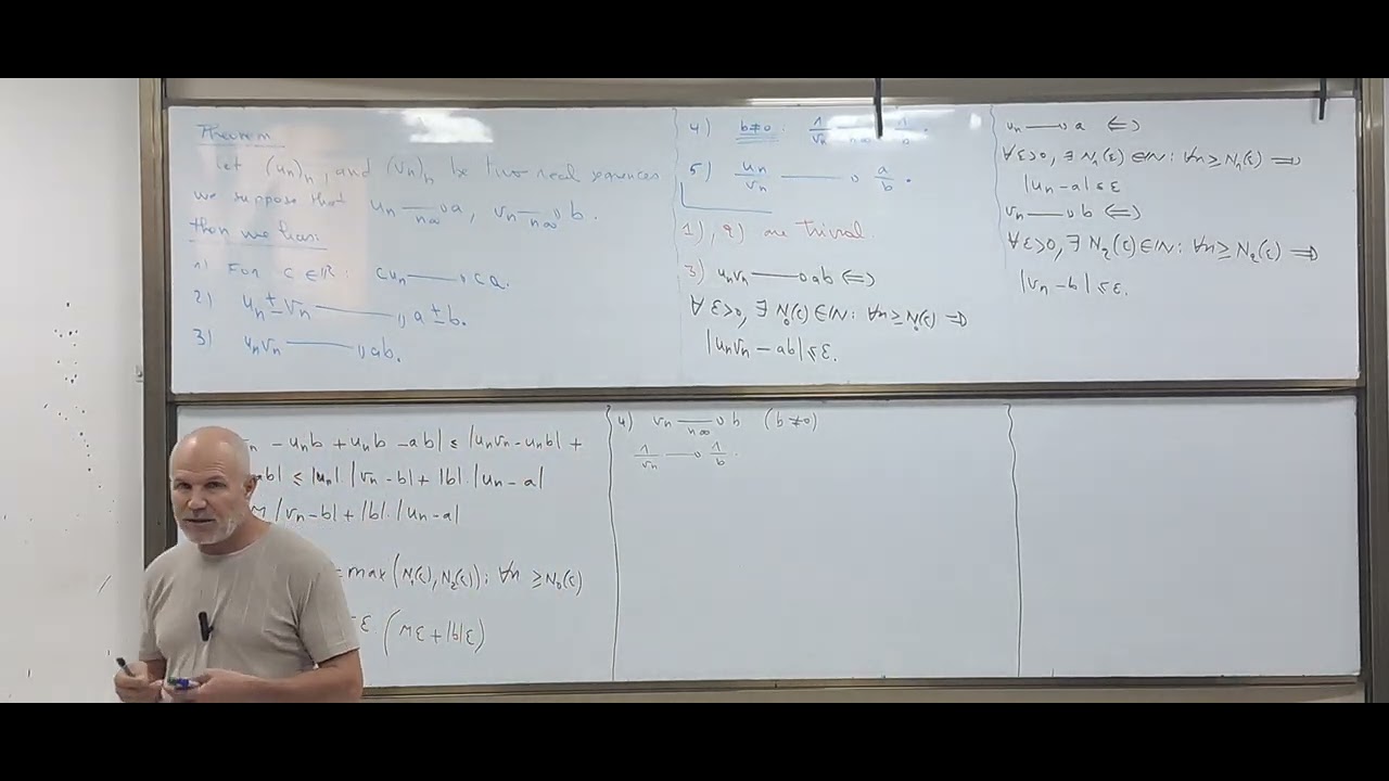 Algebraic rules for convergent sequences. Adjacent sequences. - YouTube