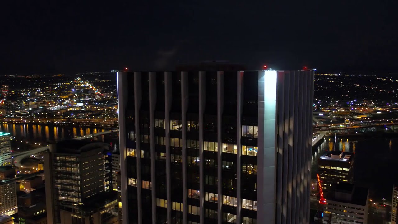 Oregon Portland At Night 4k, Drone Footage, A Travel Tour UHD 4K - YouTube