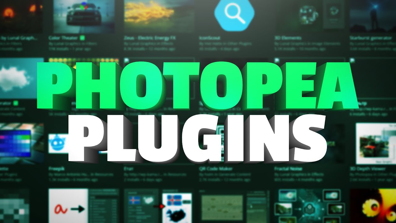 What are PLUGINS in Photopea? *YOU NEED TO USE THEM!* - YouTube