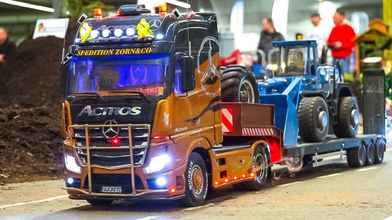 AMAZING RC MODEL TRUCK ACTROS HEAVY HAULAGE, RC SHOW TRUCKS, RC SCANIA ...