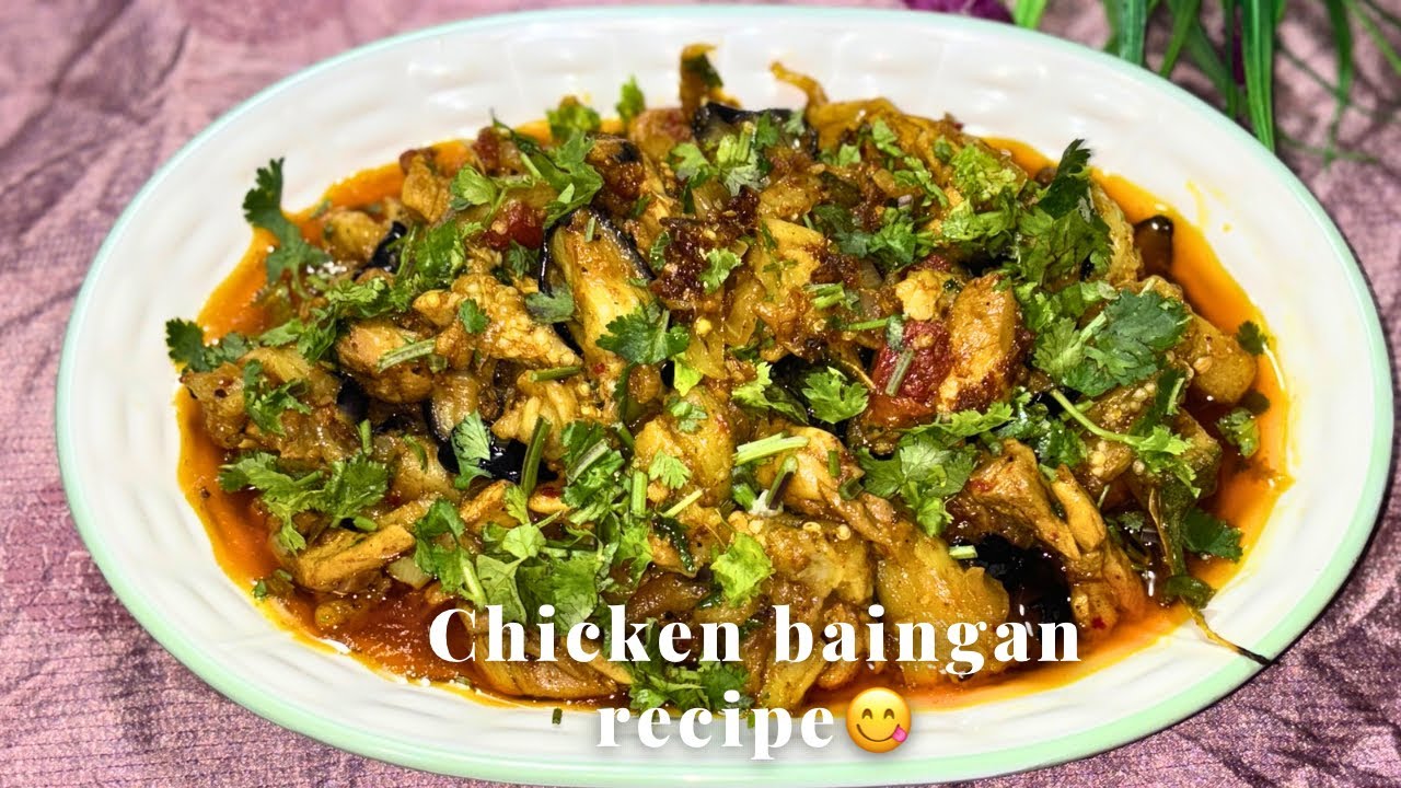 Chicken baingan recipe|cooking videos|@Pakistancookingcrunch - YouTube