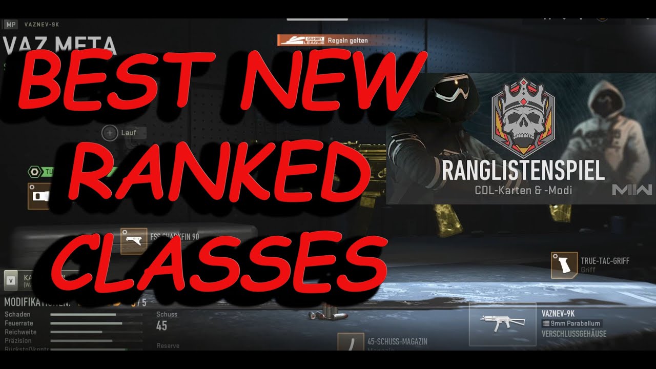 BEST RANKED Classes MW2 ( CDL Setups ) Beste Klassen für Liga - YouTube