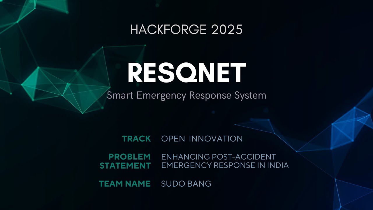 ResQNet - Smart Emergency Response System | Pitch + Demo - YouTube