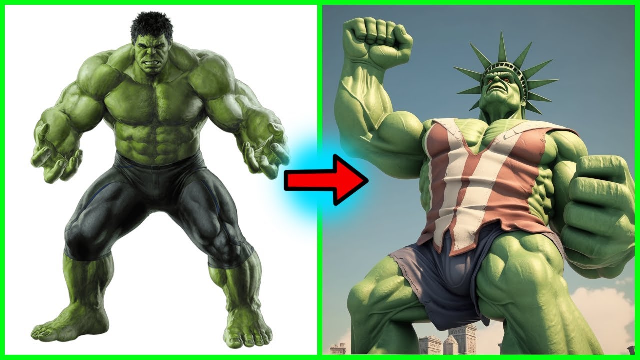 SUPERHEROES 🔥 but Statue of Liberty💥 All Characters (Marvel & DC). FULL ...