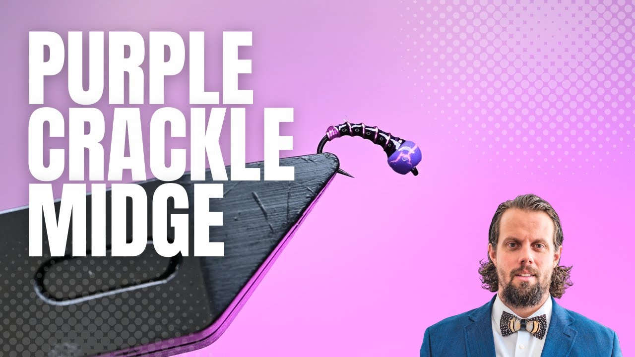 Purple Crackle Midge Fly Pattern Tutorial - YouTube