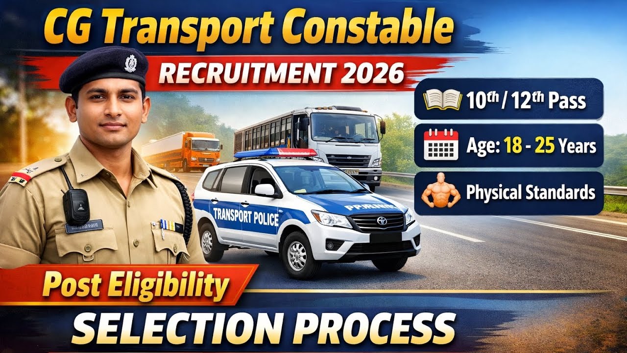 CG Transport Constable Recruitment 2026 | Post, Eligibility, Selection ...