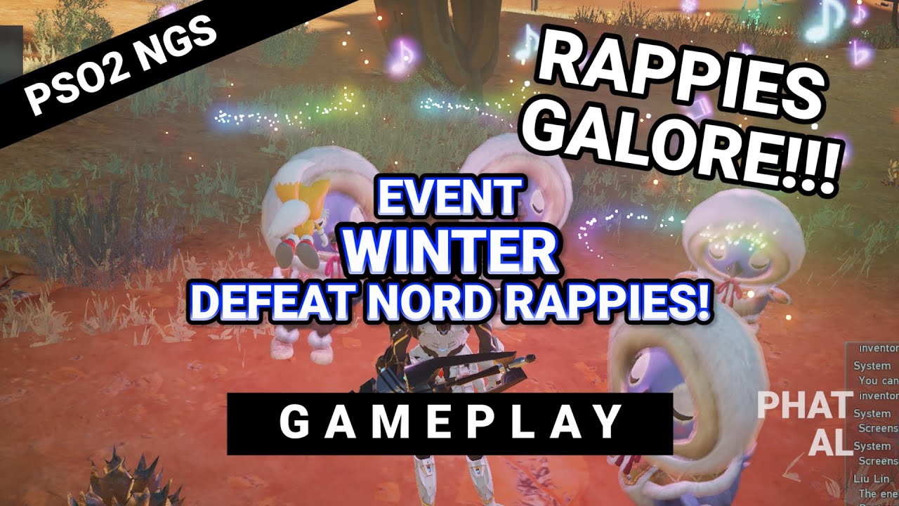 WINTER EVENT! DEFEAT NORD RAPPIES TASK PSO2 NGS PHANTASY STAR ONLINE 2 ...