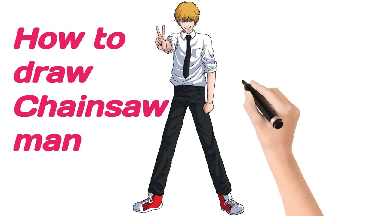 How to draw Chainsaw man easy - YouTube