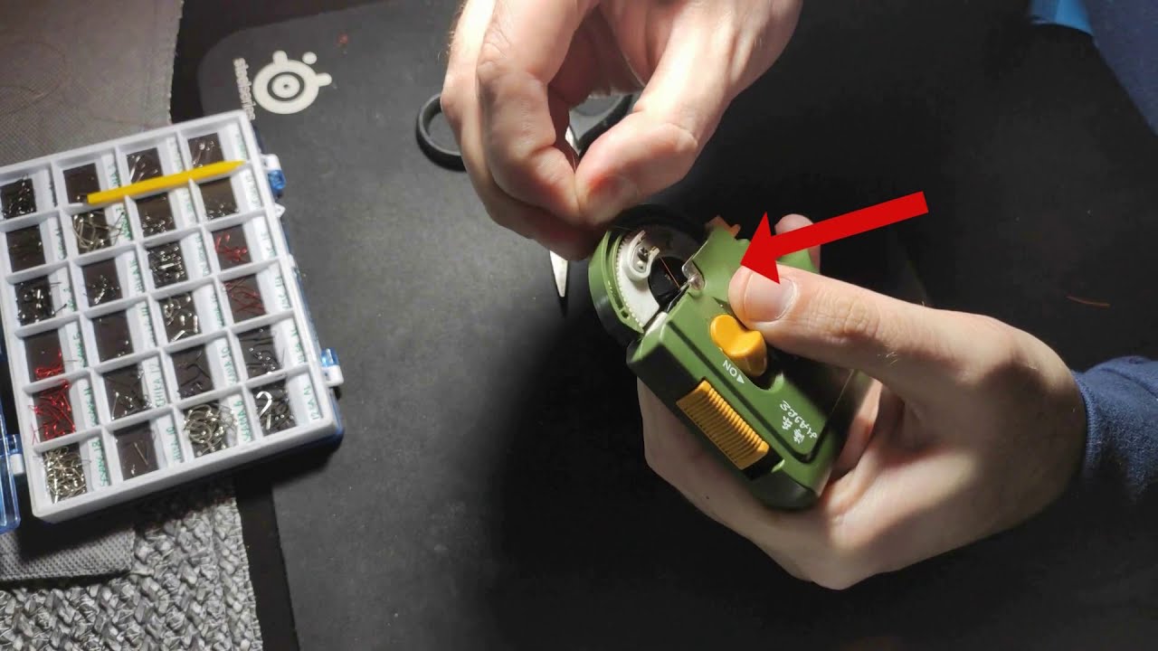 Πώς να χρησιμοποιήσουμε το εργαλείο για δέσιμο αγκιστριού. - YouTube