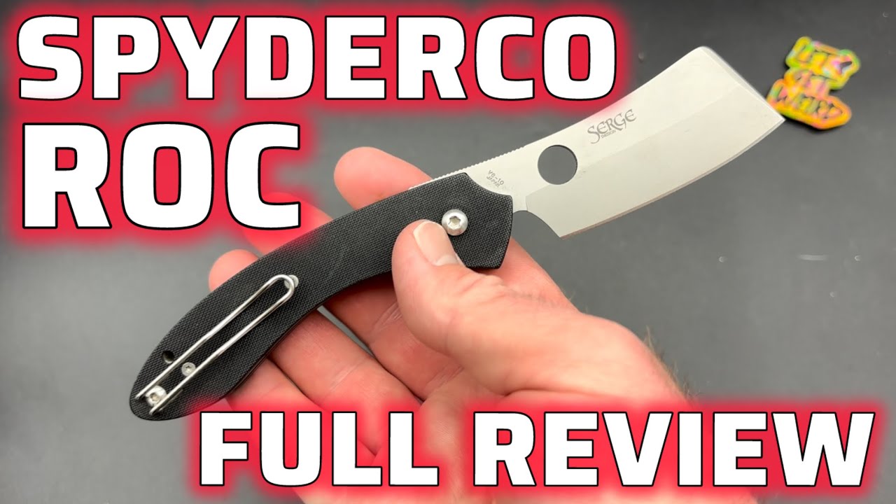 Spyderco ROC Cleaver Knife Full Review. - YouTube
