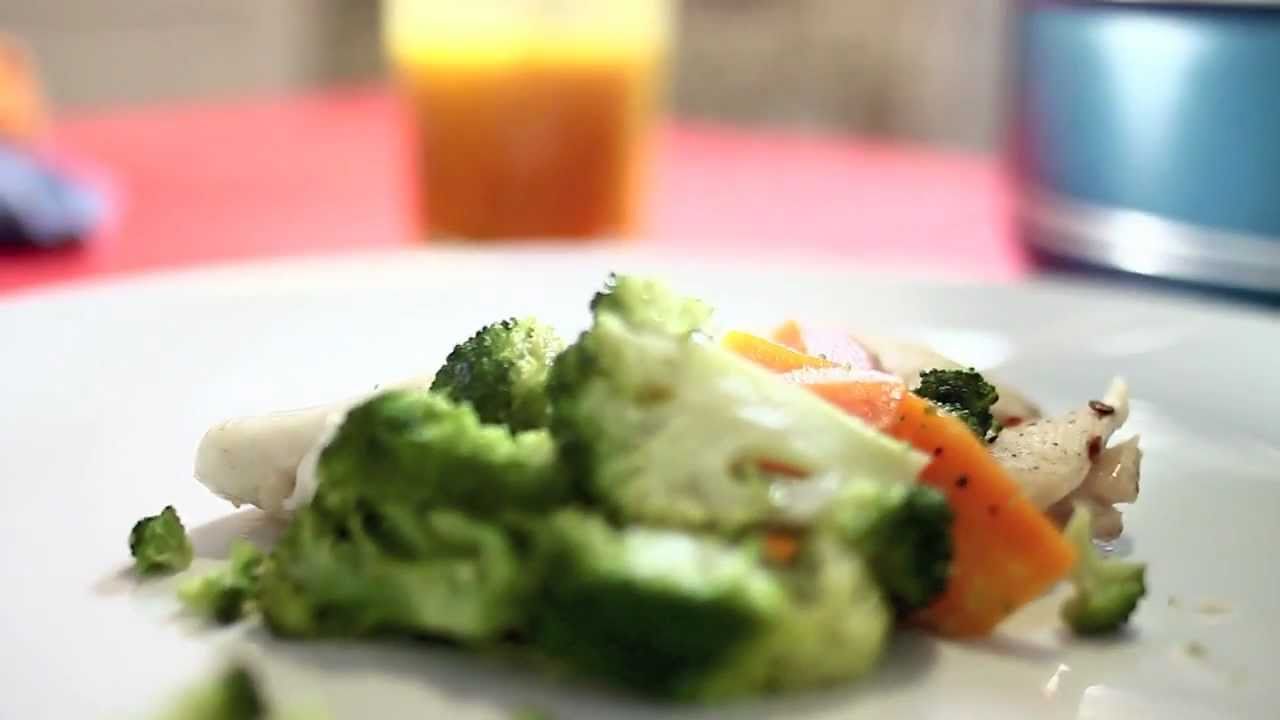 Pescado y verduras al vapor - Cocina tu Refri 90 - Steamed Fish - YouTube