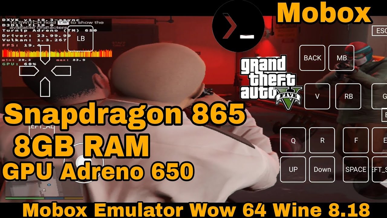 Mobox Emulator Wow64 Wine 8.18 - GTA 5 Samsung S20 FE 5G 8GB RAM Game ...