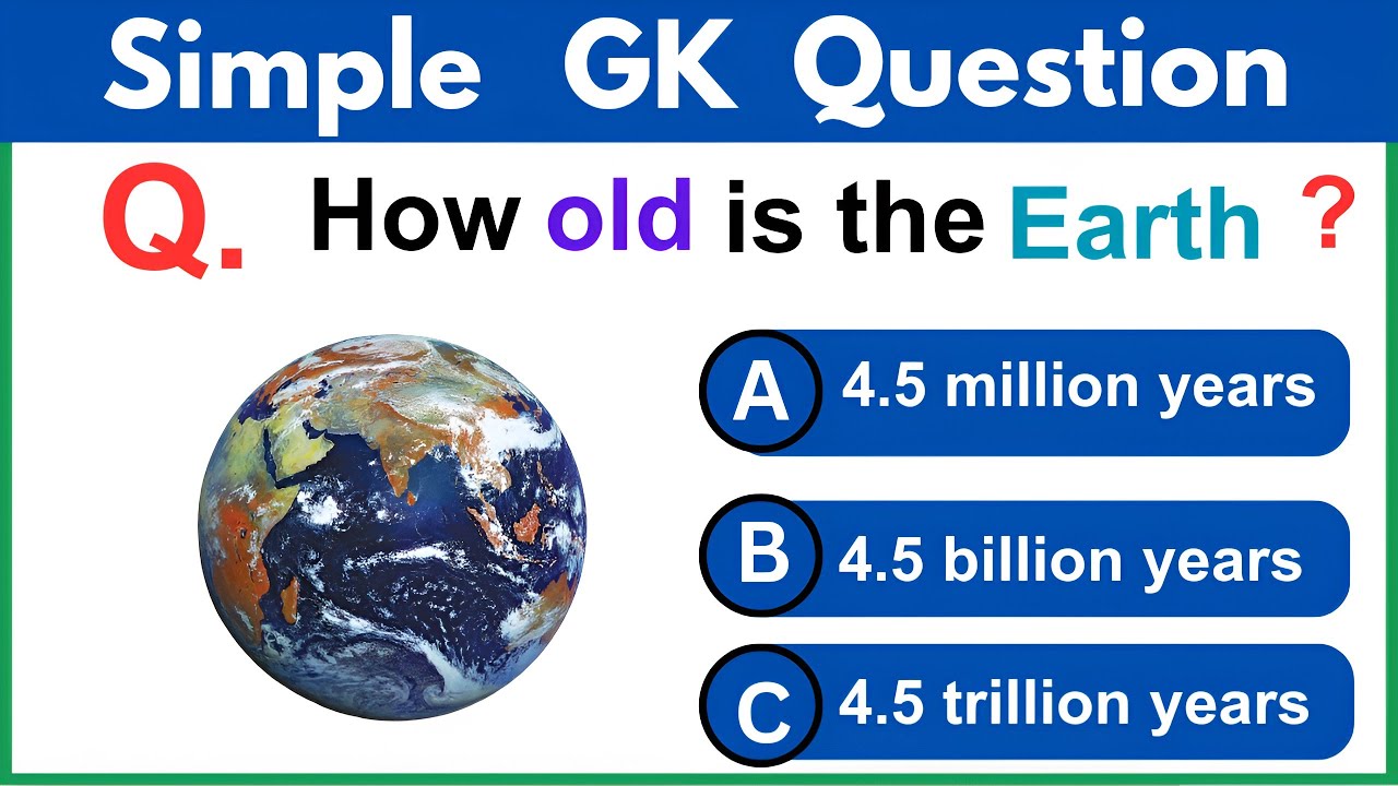 Top 25 Simple GK questions and answers in english ll General knowledge ...