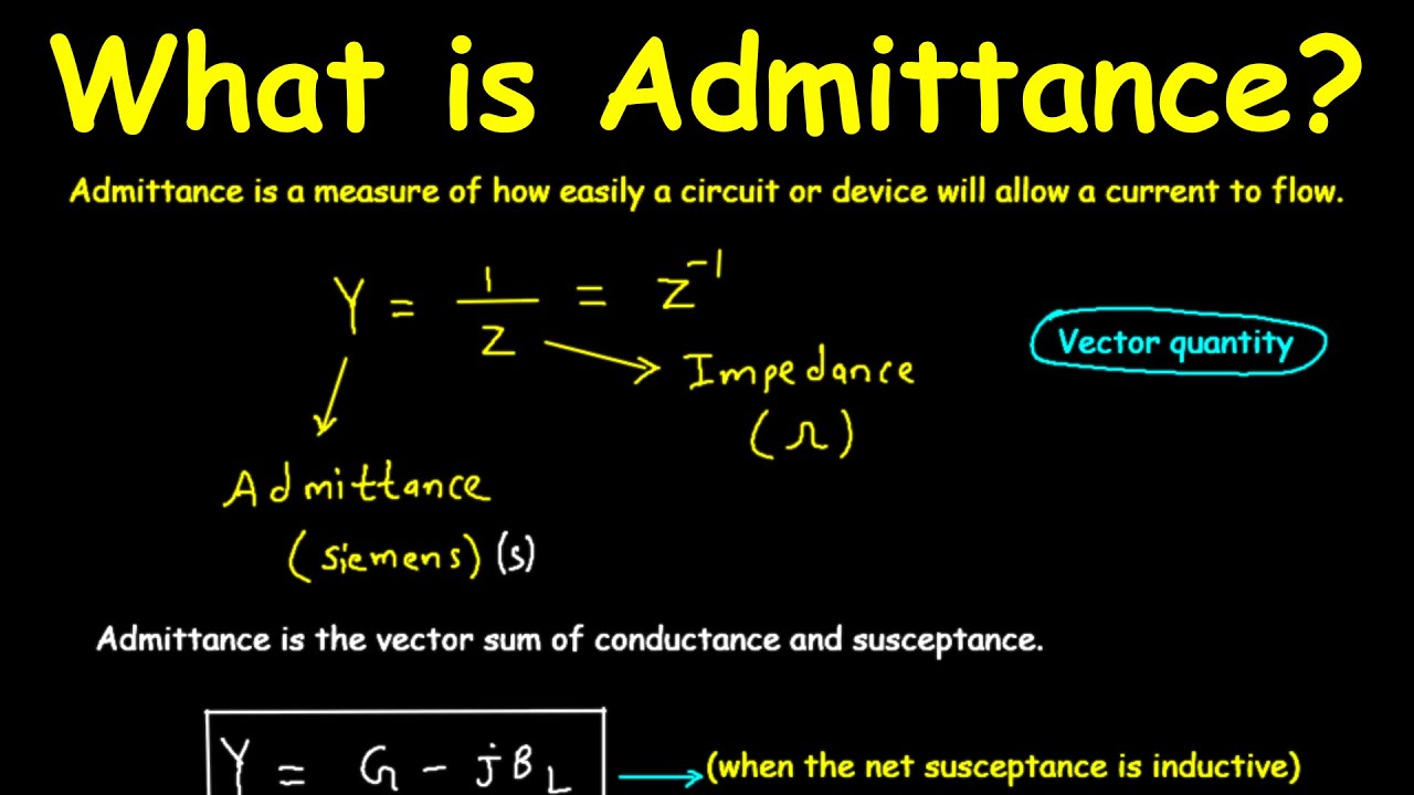 What is Admittance (Y), Conductance (G), and Susceptance (B) - YouTube
