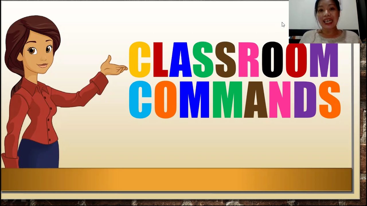 BASIC CLASSROOM COMMANDS AND ACTION WORDS/ENGLISH Kindergarten 1,2,3 ...