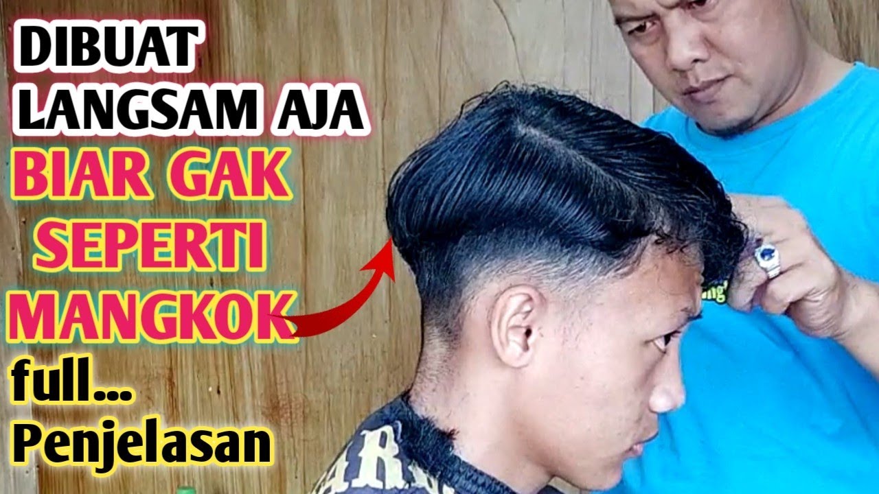 CARA POTONG RAMBUT MANDARIN rambut ikal - YouTube
