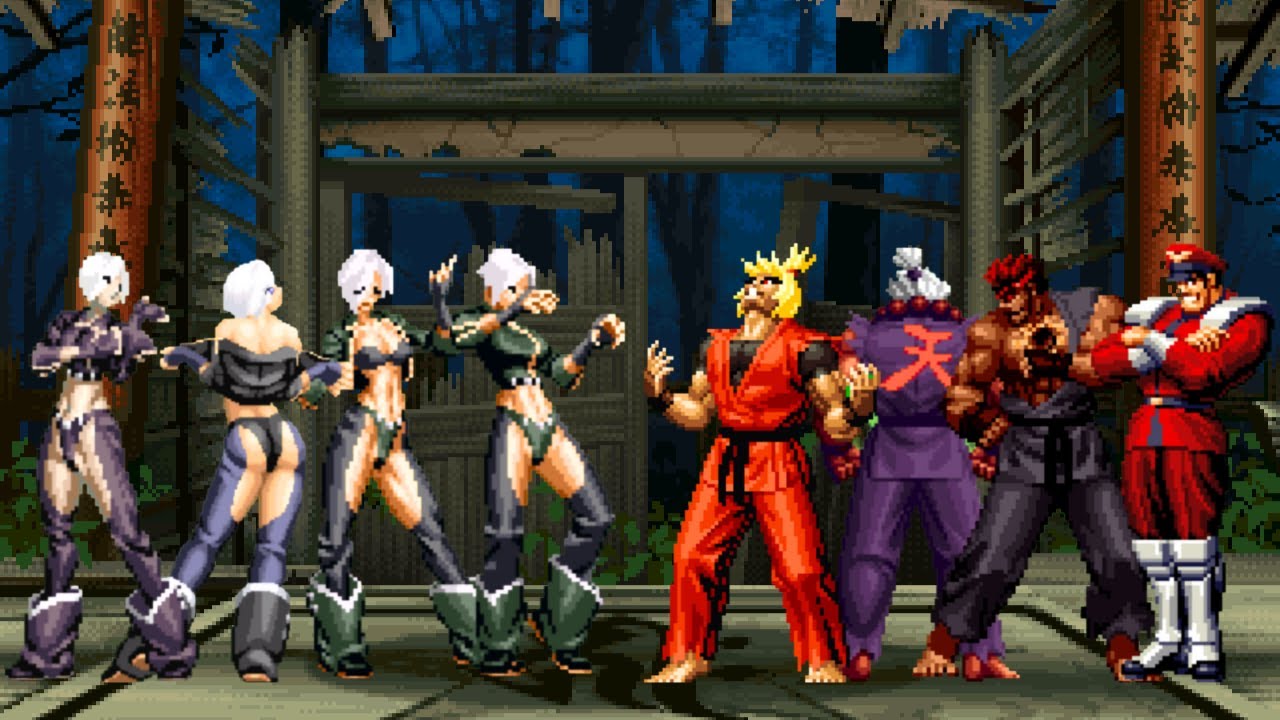 【KOF Mugen】Angel Team vs Shin Akuma Team 🔥 Intense AI Fight - YouTube