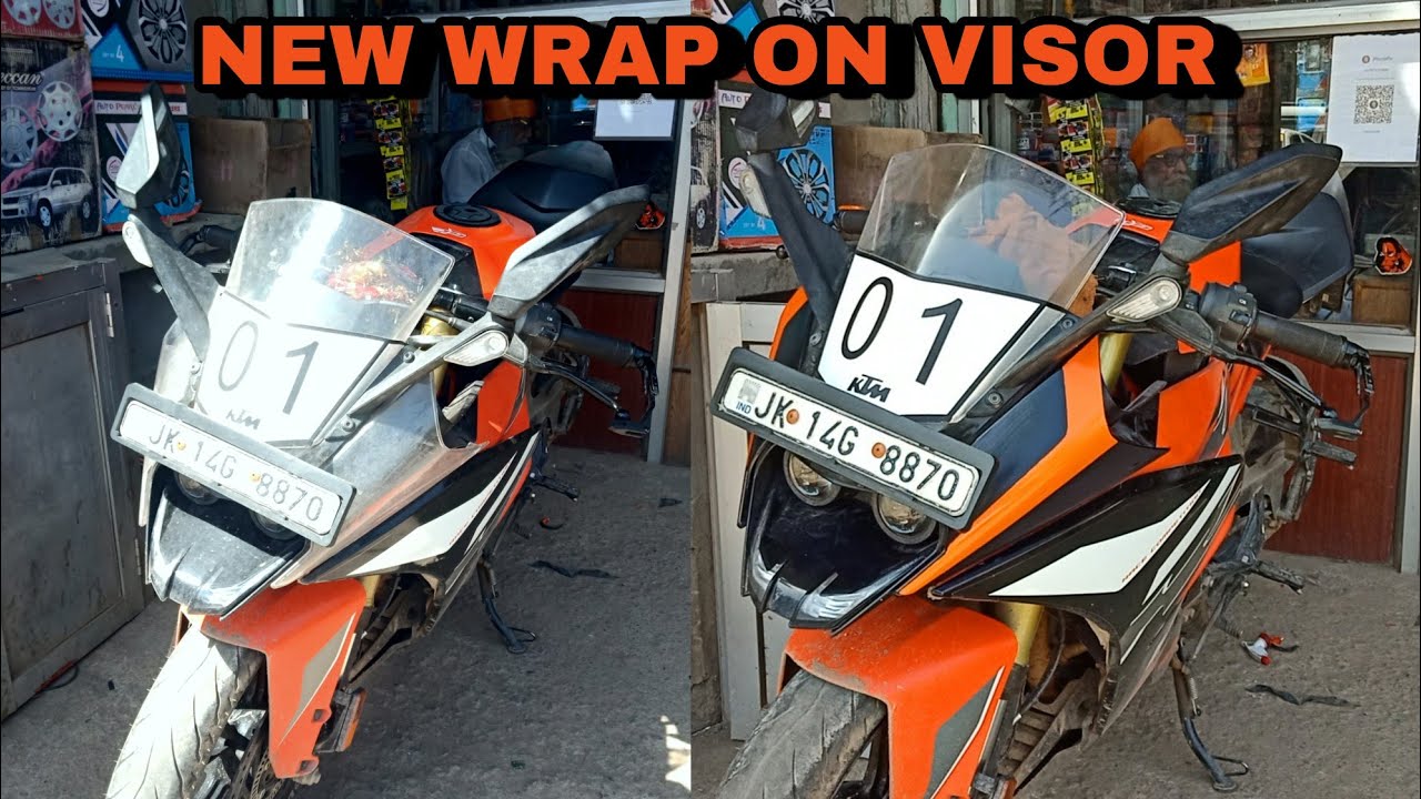 New Wrap On Visor KTM RC200 / KTM RC 390 - YouTube