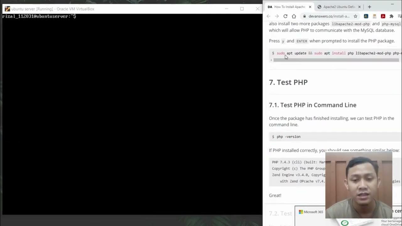 Instalasi , Apache, my sql, Php, Di ubuntu server, Ayub Santoso_3922150102 - YouTube