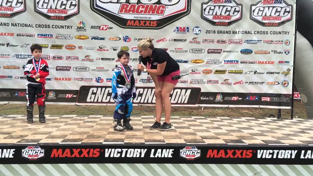 Nolan Hunt Podium Speech GNCC Rd. 2 Sparta GA - YouTube