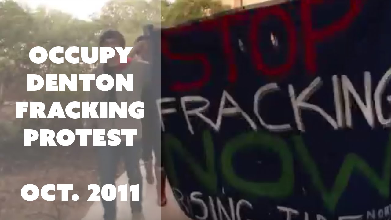Occupy Denton protests Fracking (2011) - YouTube