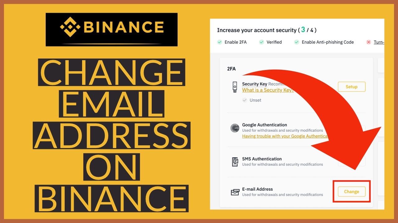 How to Change Binance Email? Change Email Address on Binance Account ...