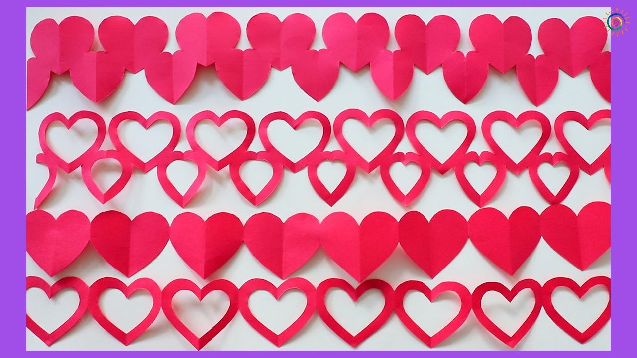 DIY Saint Valentin. Guirlande de cœur pour la St Valentin. Déco St ...