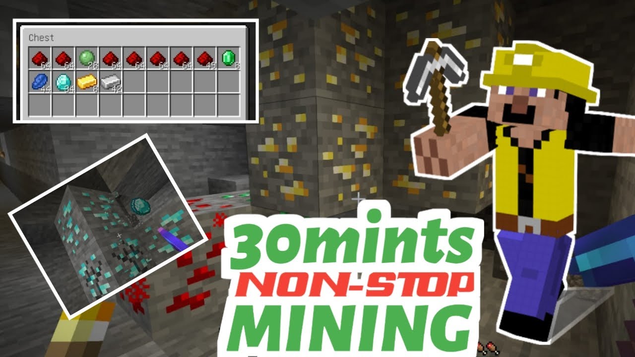 30-MINUTES NON-STOP MINING | MINECRAFT PLAY. - YouTube