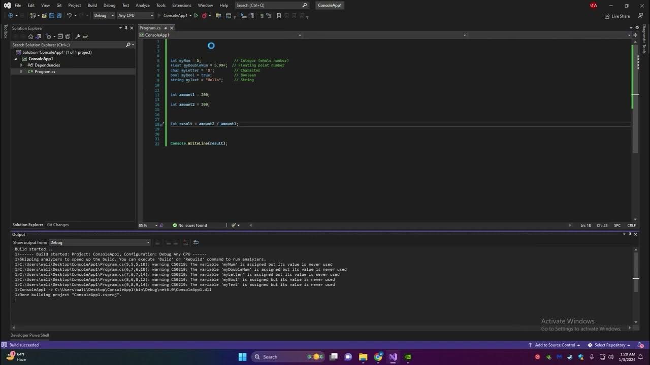 Introduction to C#(Data types) Programming Language in URDU/HINDI اردو/हिंदी - YouTube