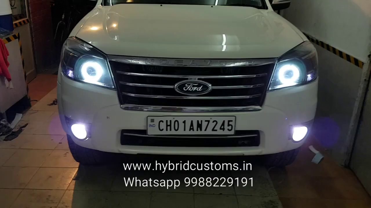 Ford Endeavour Custom Projector Headlights - YouTube