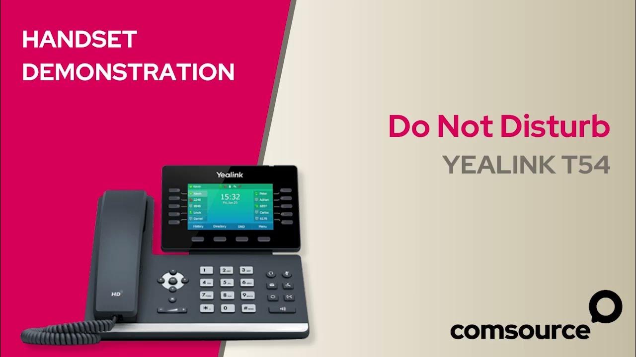 Yealink T54W - Do Not Disturb - YouTube