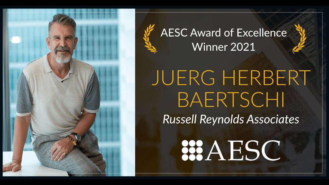 Congratulations to Juerg Herbert Baertschi, AESC's 2021 Award of ...