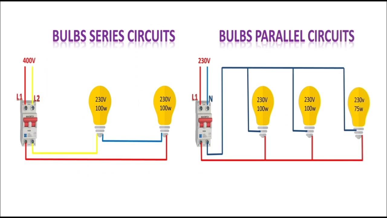 SERIES AND PARALLEL BULBS CIRCUITS DIAGRAM - YouTube