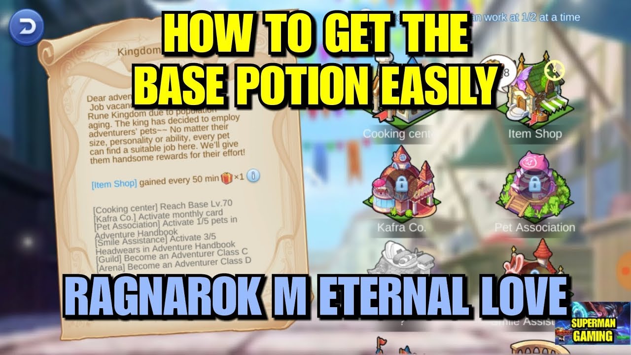 How To Get The Base Potion Ragnarok M Eternal Love - YouTube