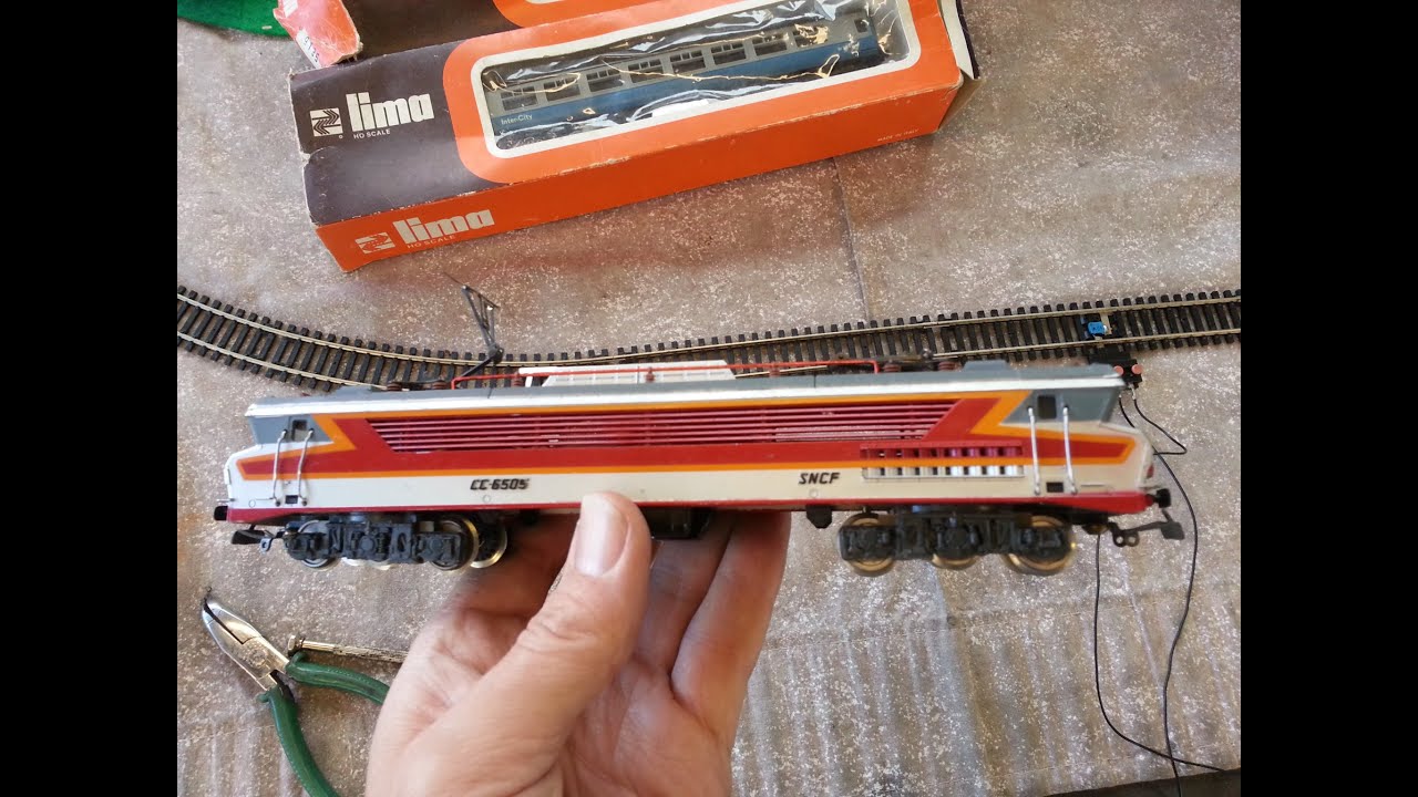 OO/HO Jouef Playcraft SNCF Silver Red Electric Train CC-6505 motrice ...
