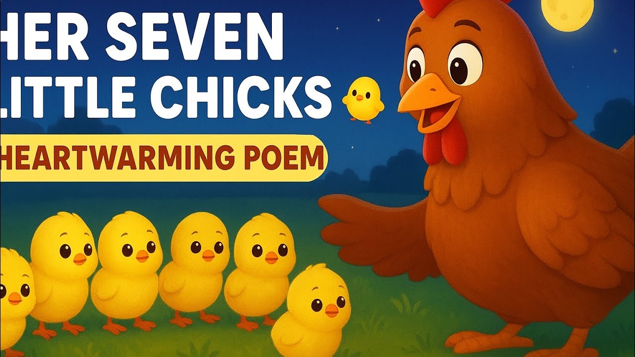 The Hen and Her Seven Little Chicks 🐣 | Heartwarming Kids Poem ...
