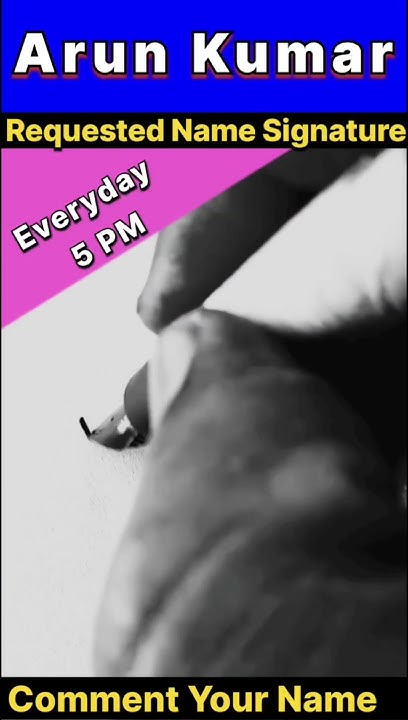 ARUN KUMAR NAME SIGNATURE DESIGN || A LETTER SIGNATURE SAMPLE || #shortsfeed #ytshorts # ...