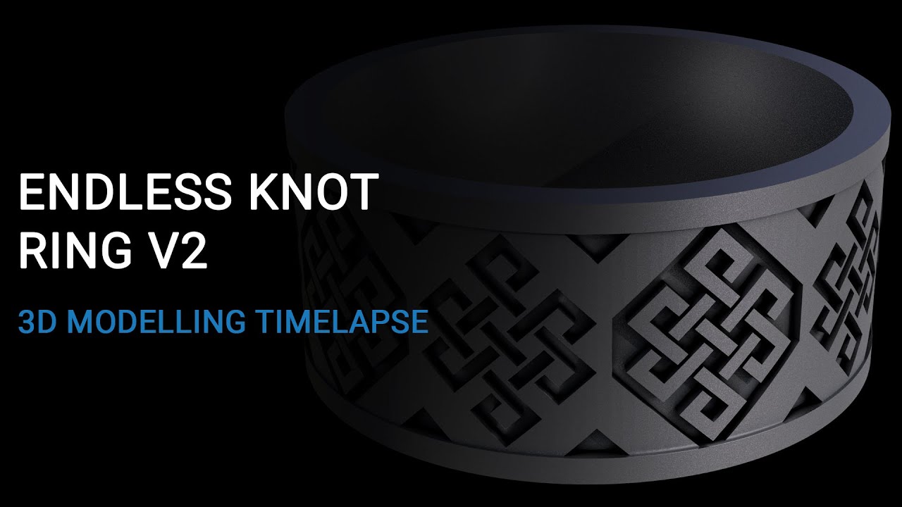 Endless Knot Ring V2 - 3D Modelling Timelapse - YouTube