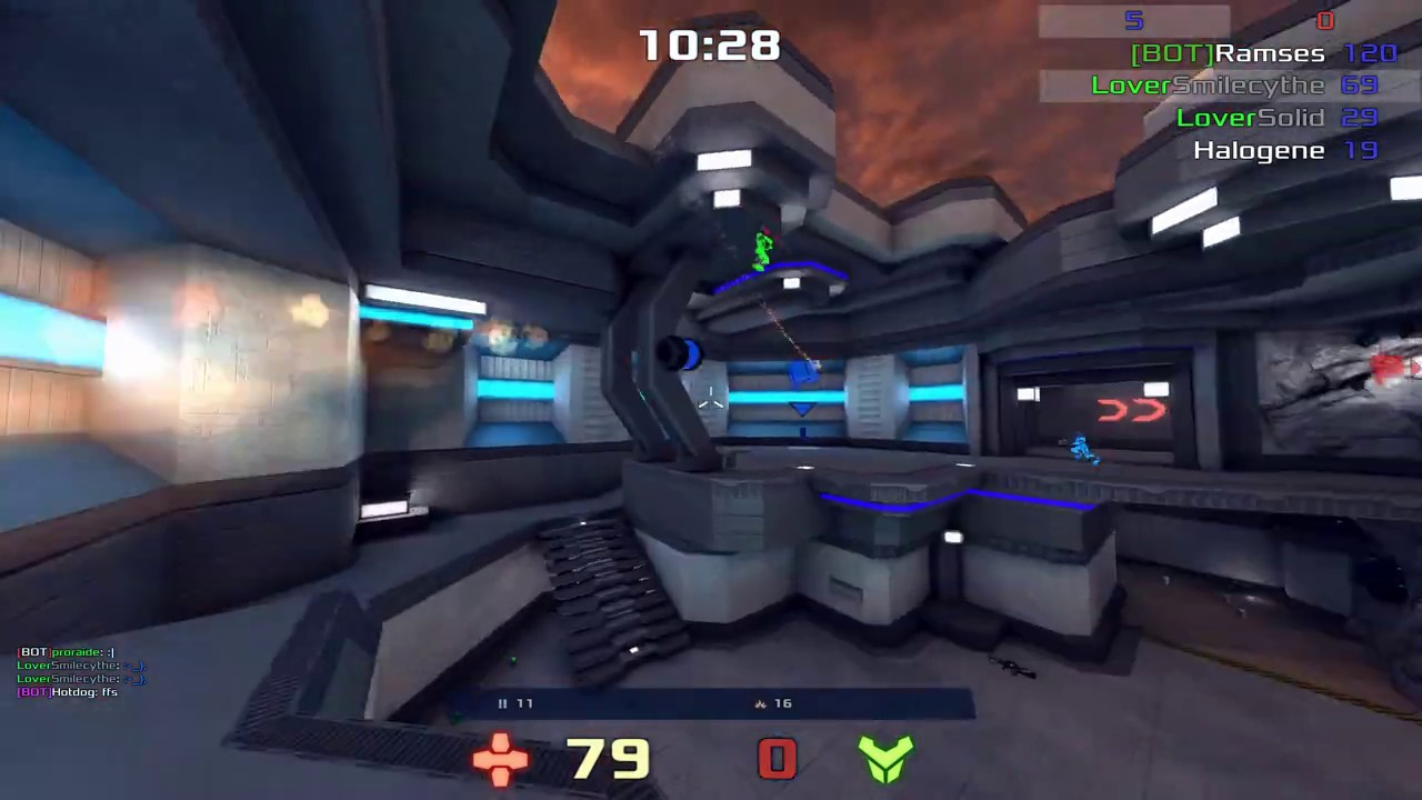 Xonotic CTF: 5v5 Pickup on Catharsis - YouTube