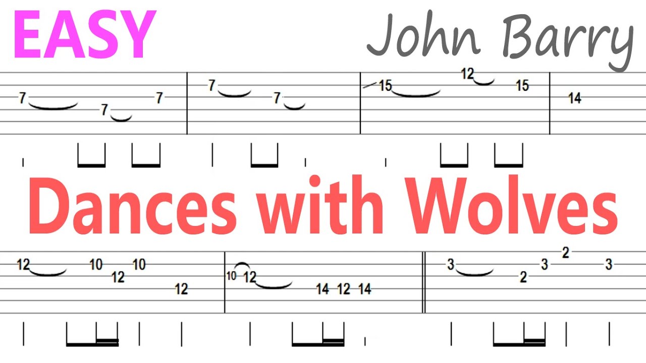 John Barry - Dances with Wolves Guitar Solo Tab+BackingTrack - YouTube